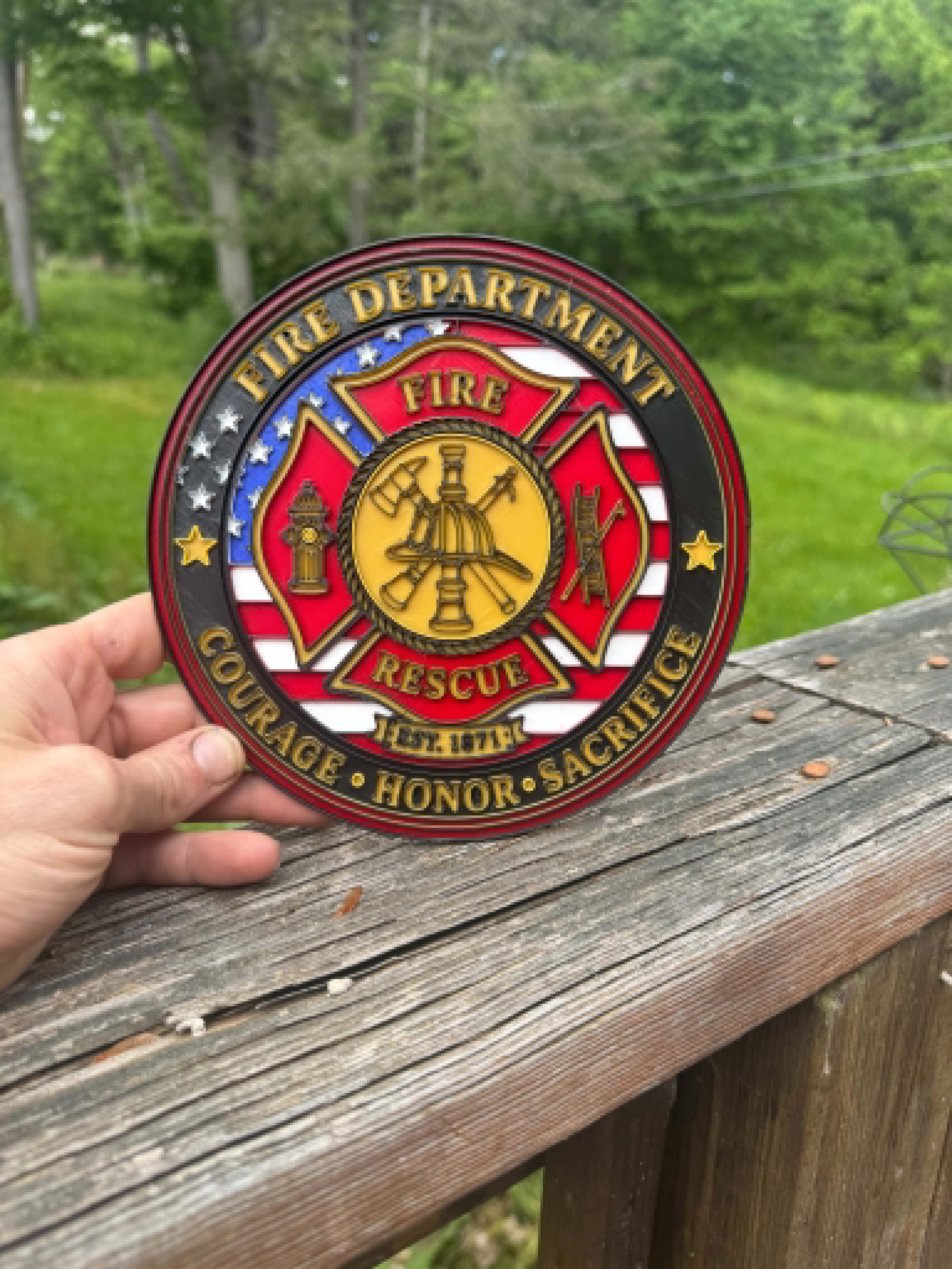 Firefighter Appreciation Wall Art & Emblem - Free 3D Print Model ...
