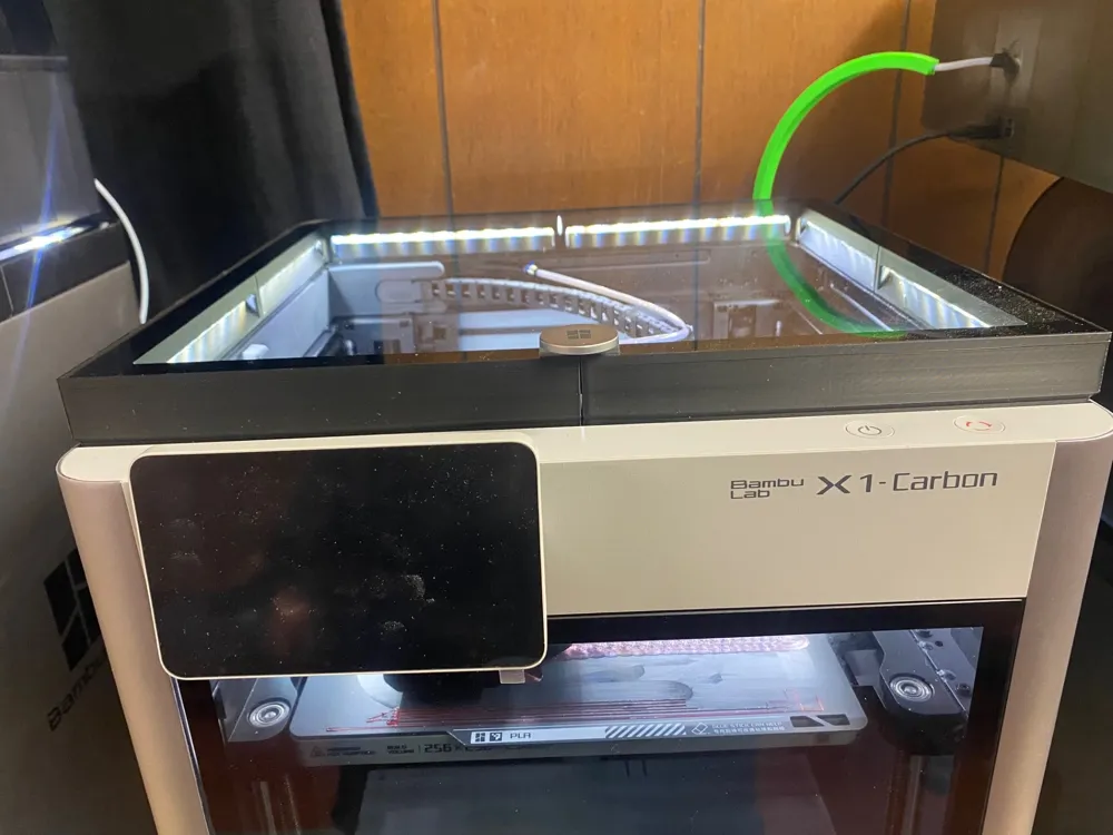 led riser for x1c/p1s/p1p, sized up in height to accommodate 12mm leds ...