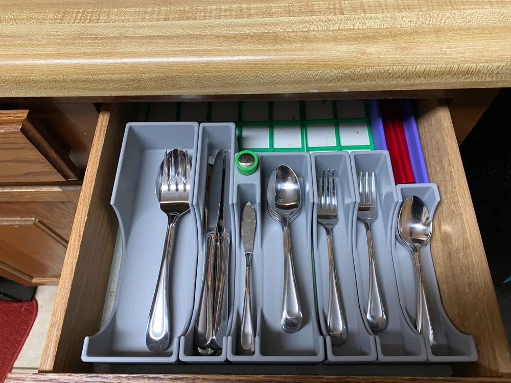 5x3x60mm Gridfinity Silverware Tray Middle Wall by pmorgan MakerWorld ...