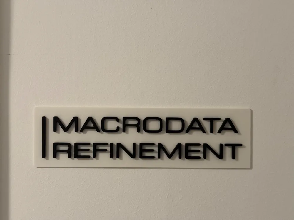 SEVERANCE SIGN MACRODATA REFINEMENT by JS 3D printing MakerWorld: Download Free 3D Models