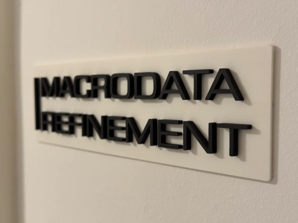 SEVERANCE SIGN MACRODATA REFINEMENT by JS 3D printing MakerWorld ...