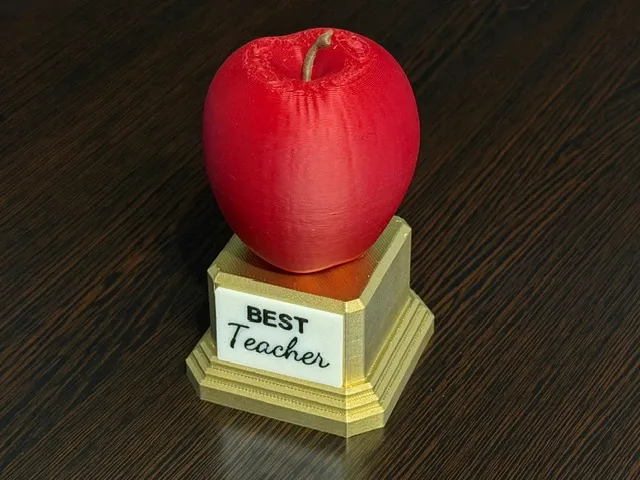 Best Teacher Trophy - Free 3D Print Model - MakerWorld
