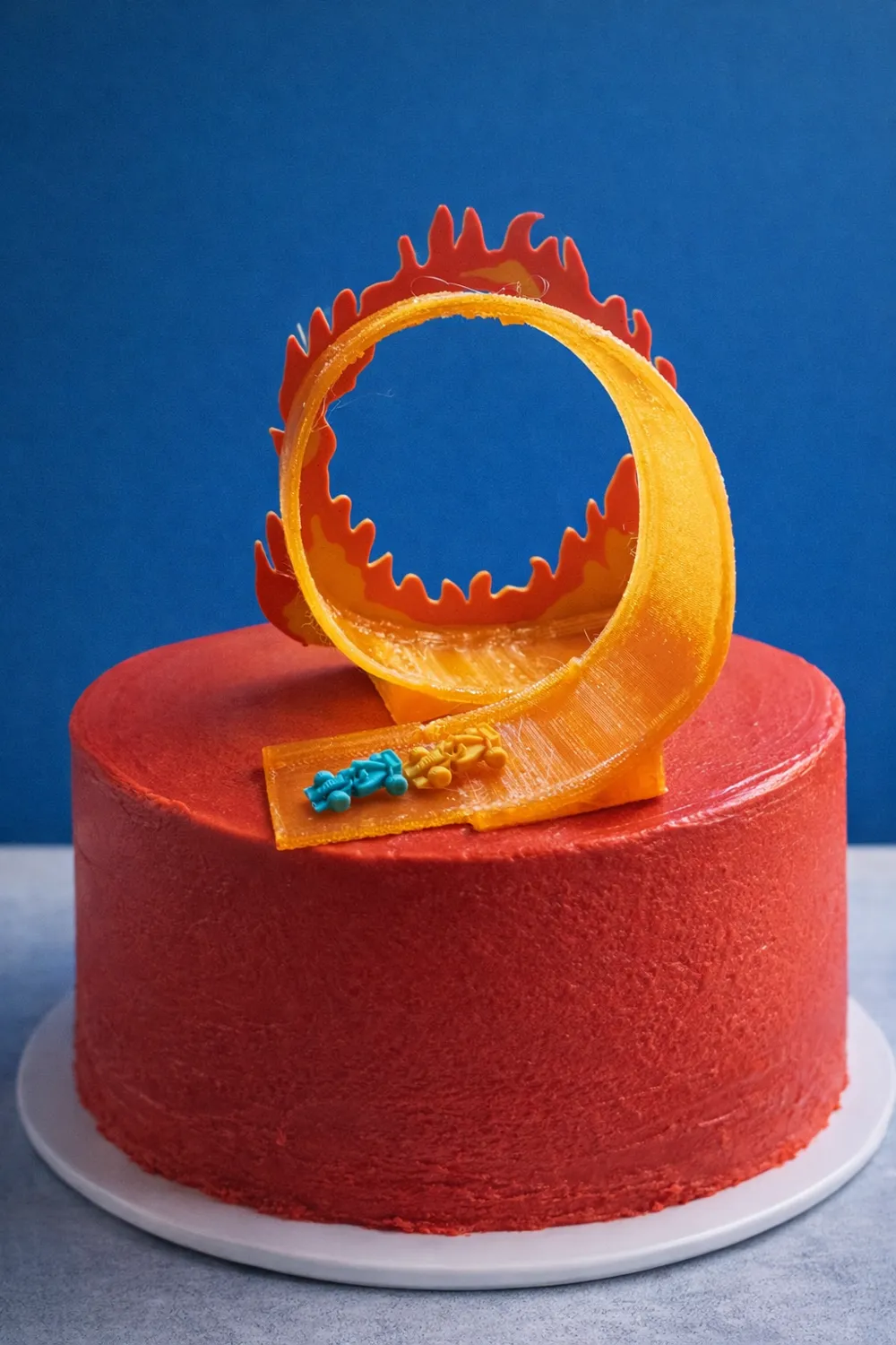 HotWheels Loop and Fire 3D Birthday Cake Topper - Free 3D Print Model ...