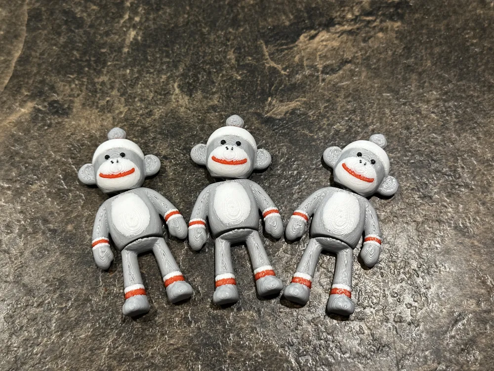 Mini Sock Monkey - Flexi / Articulated by NES 3D MakerWorld: Download ...