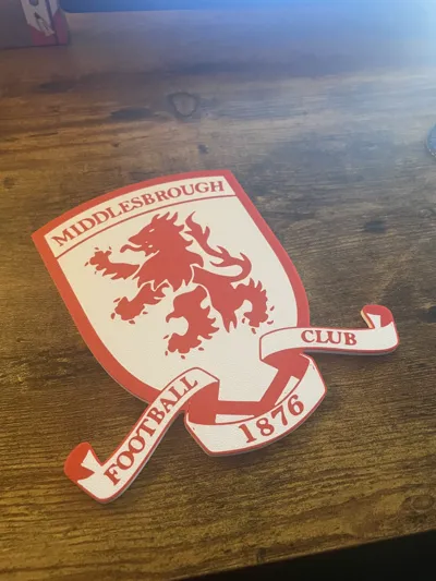 Middlesbrough FC logo as a coaster by Menju666 - MakerWorld