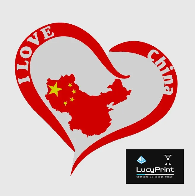 I love China - Sign by LucyPrint - MakerWorld