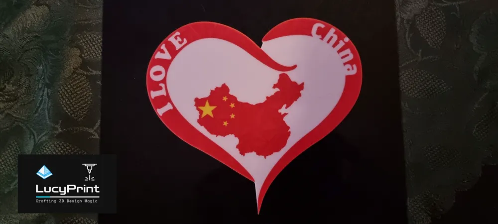 I love China - Sign by LucyPrint - MakerWorld