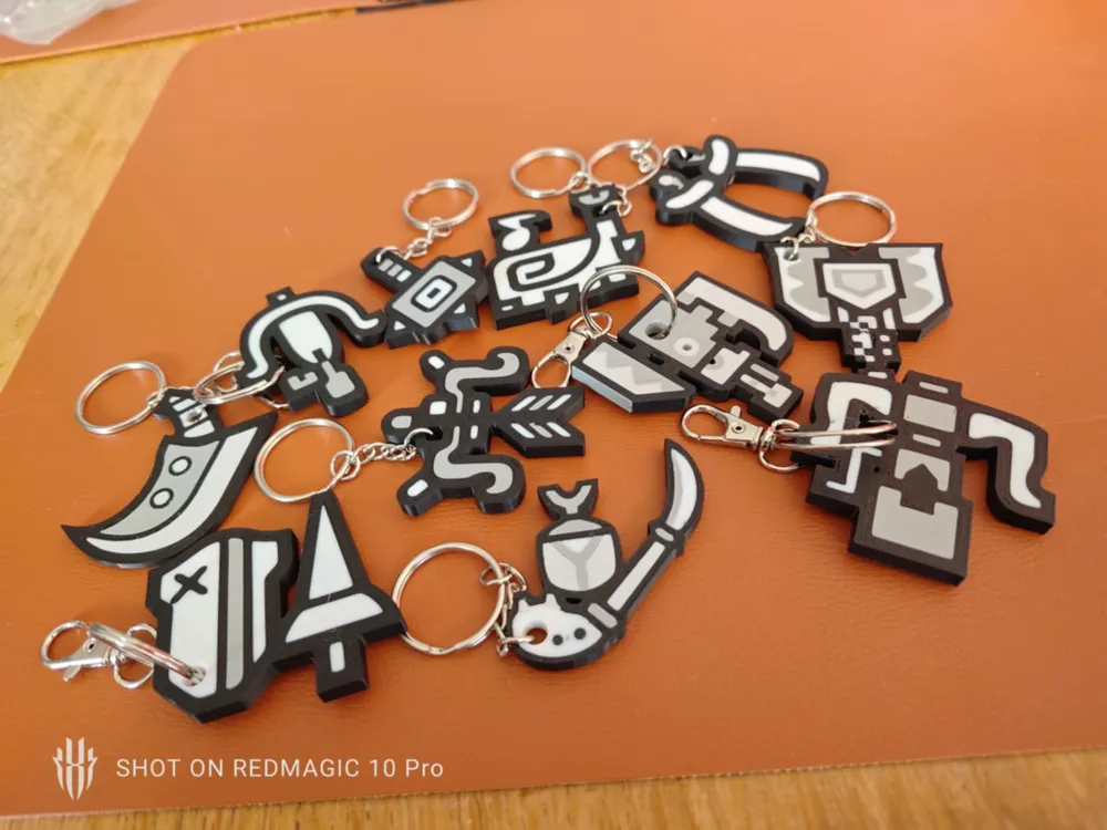 All Weapons Monster Hunter keychains by Ryu - MakerWorld