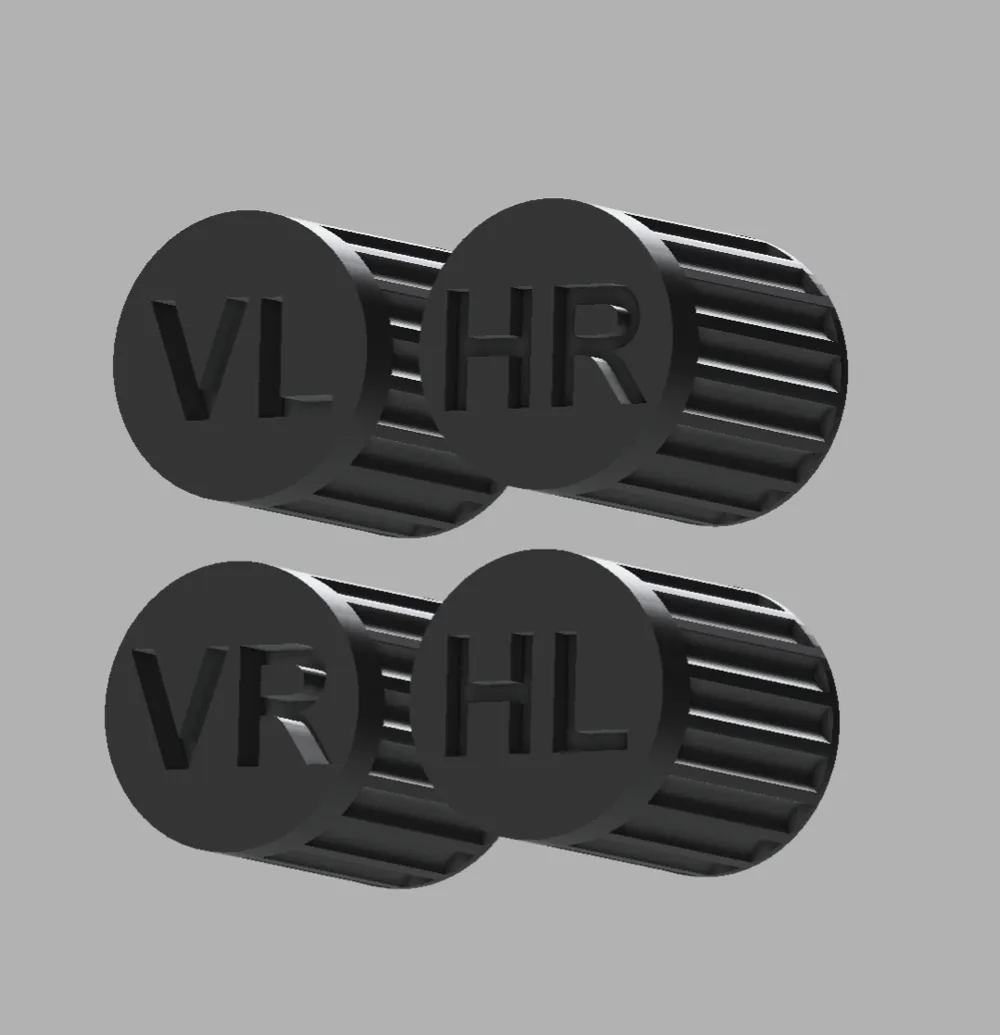 Tire valve caps set with 4 pieces and positioning marking for wheel ...