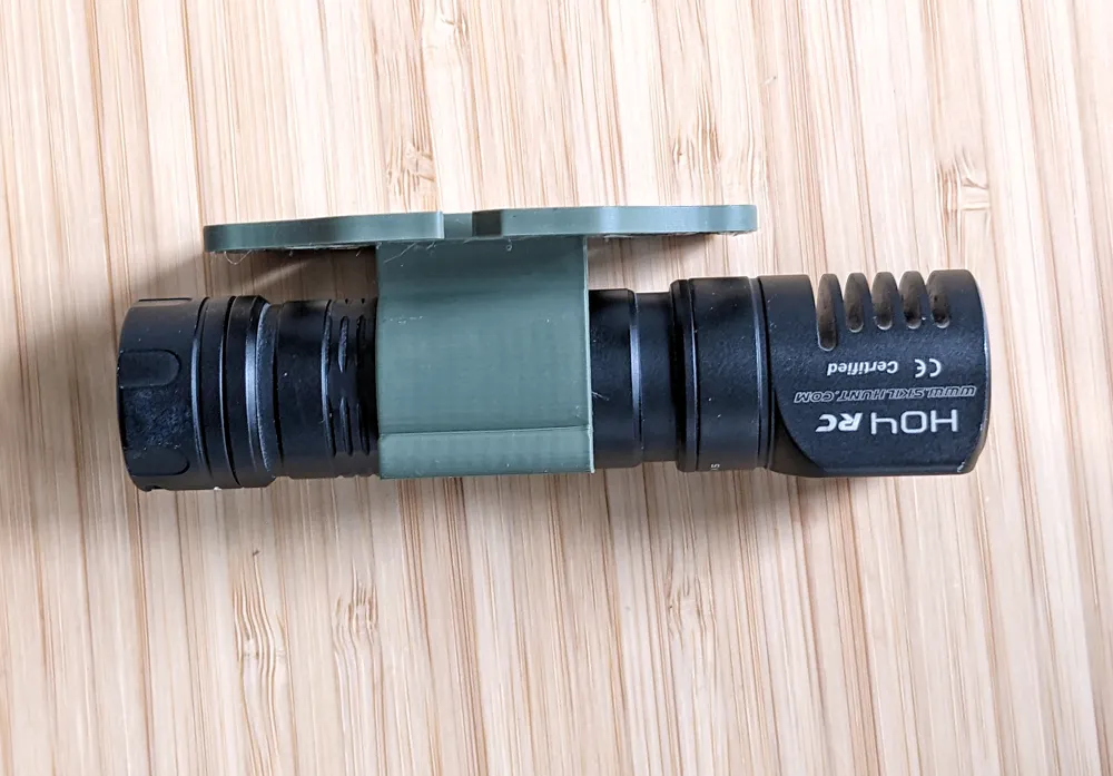 Flashlight Clip for Headband Universal 22mm Mount - Free 3D Print Model ...