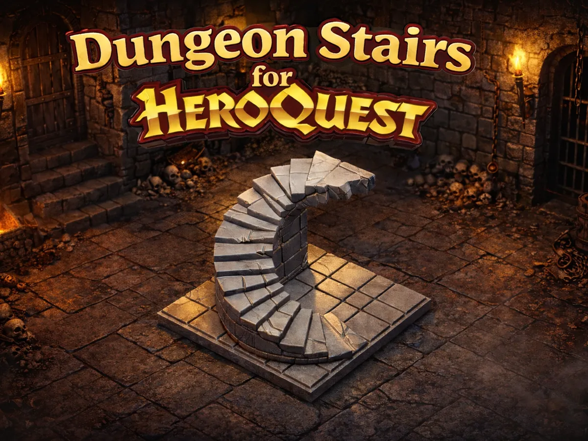 Dungeon Stairs for HeroQuest - Free 3D Print Model - MakerWorld