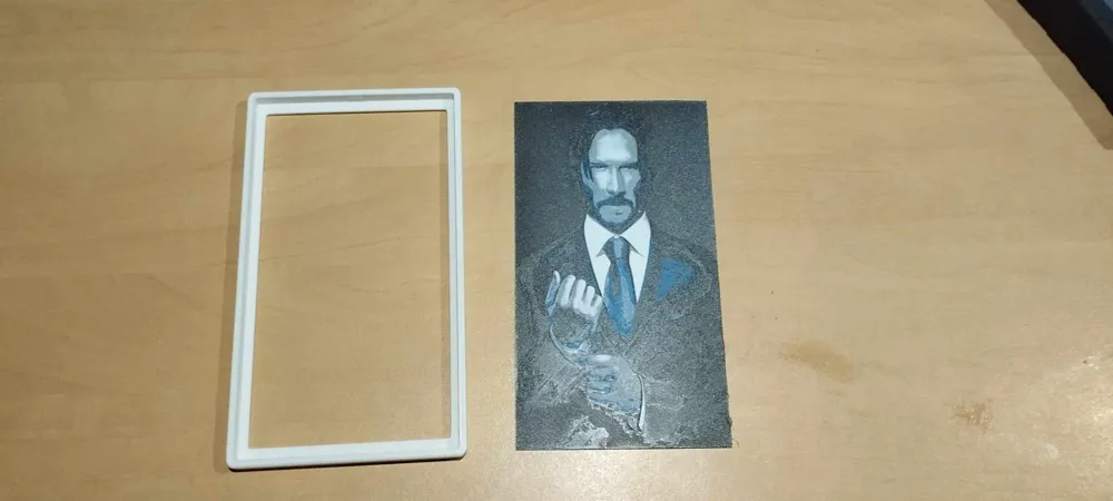 Frame - Keanu Reeves Hueforge Remixed by Allan Fonroques - MakerWorld