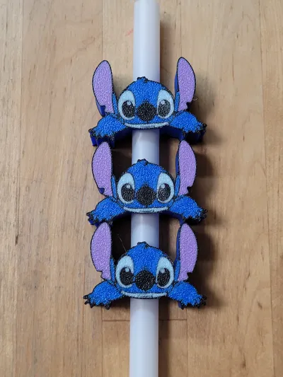 Stitch straw topper Remixed by David MakerWorld: Download Free 3D Models