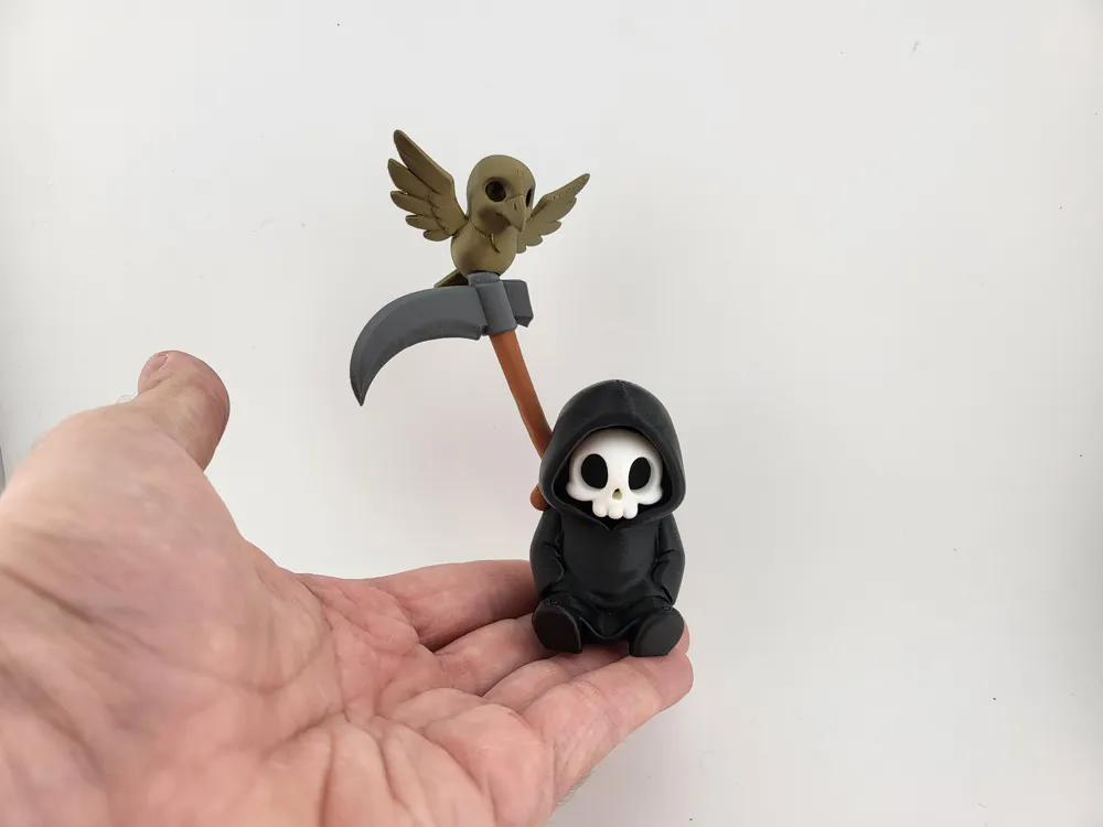Grim Reaper with Owl Skeleton Action Figure NO AMS by Mad power MakerWorld: Download Free 3D Models