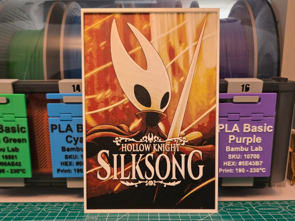 Hollow Knight: Silksong Poster - Hueforge Art by Lumpy3D MakerWorld: Download Free 3D Models