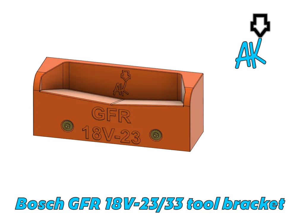Bosch GFR 18V-23/33 tool bracket by vr6syncro - MakerWorld