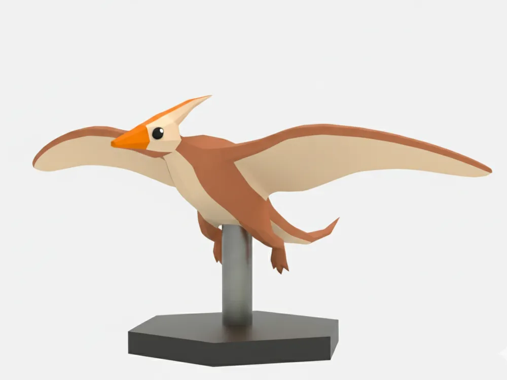 Flying Pteranodon Dinosaur Figure. For Painting. - Free 3D Print Model ...
