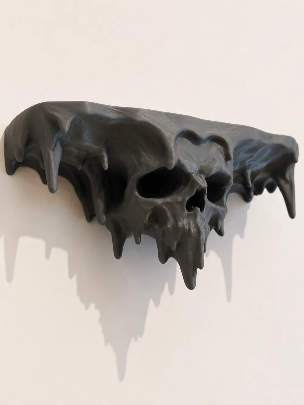 Melting Skull Floating Shelf - Free 3D Print Model - MakerWorld