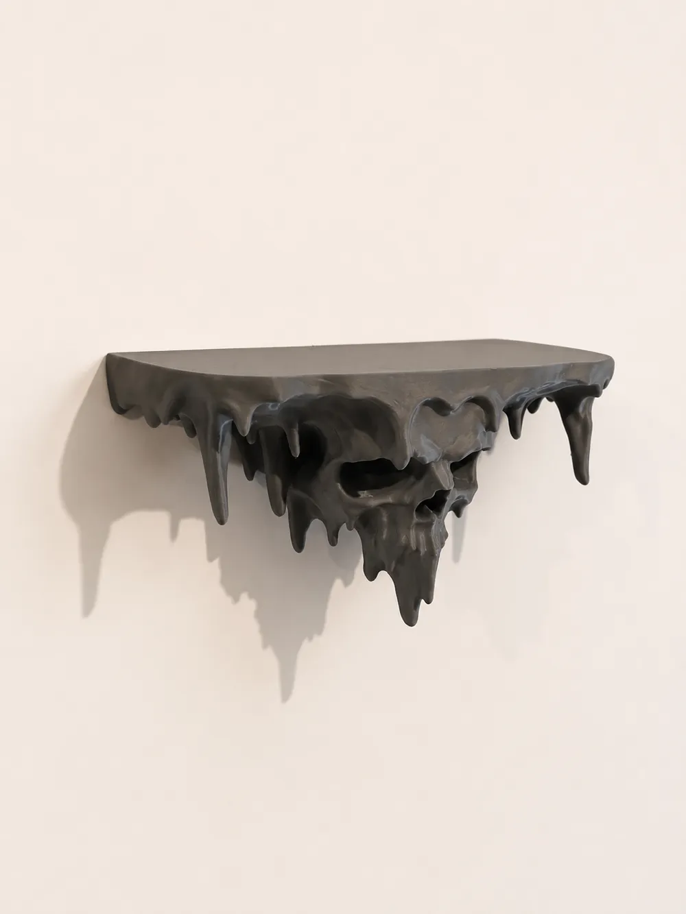 Melting Skull Floating Shelf - Free 3D Print Model - MakerWorld