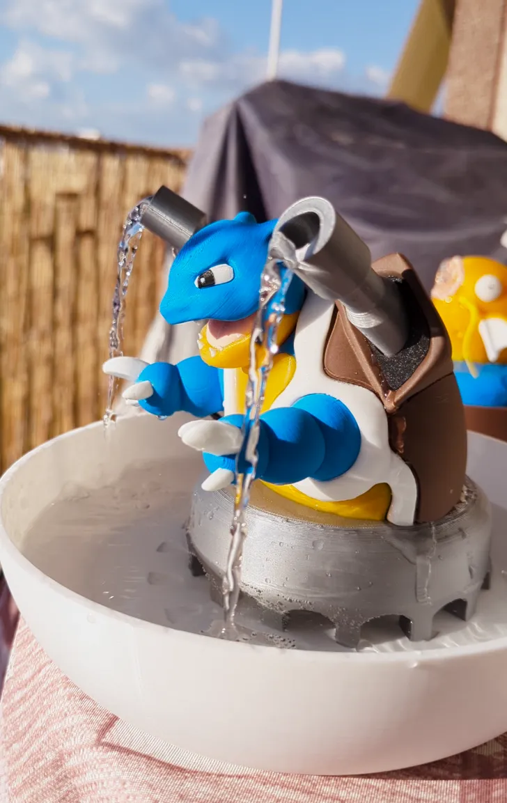 Blastoise water fountain - Free 3D Print Model - MakerWorld
