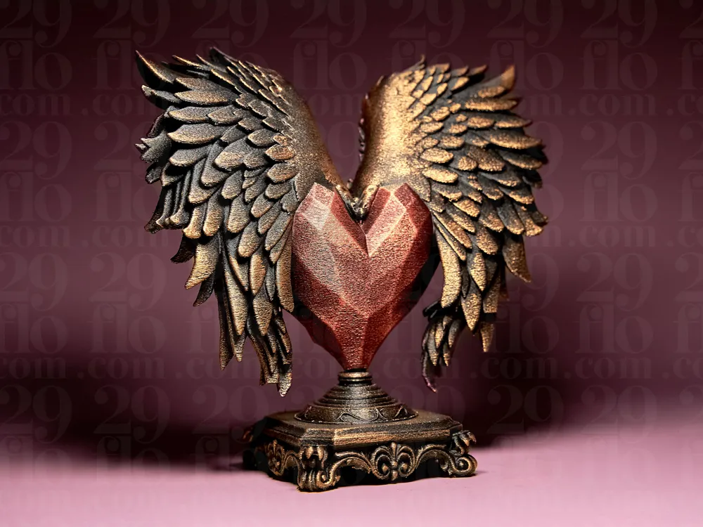 Sacred Winged Heart - Free 3D Print Model - MakerWorld