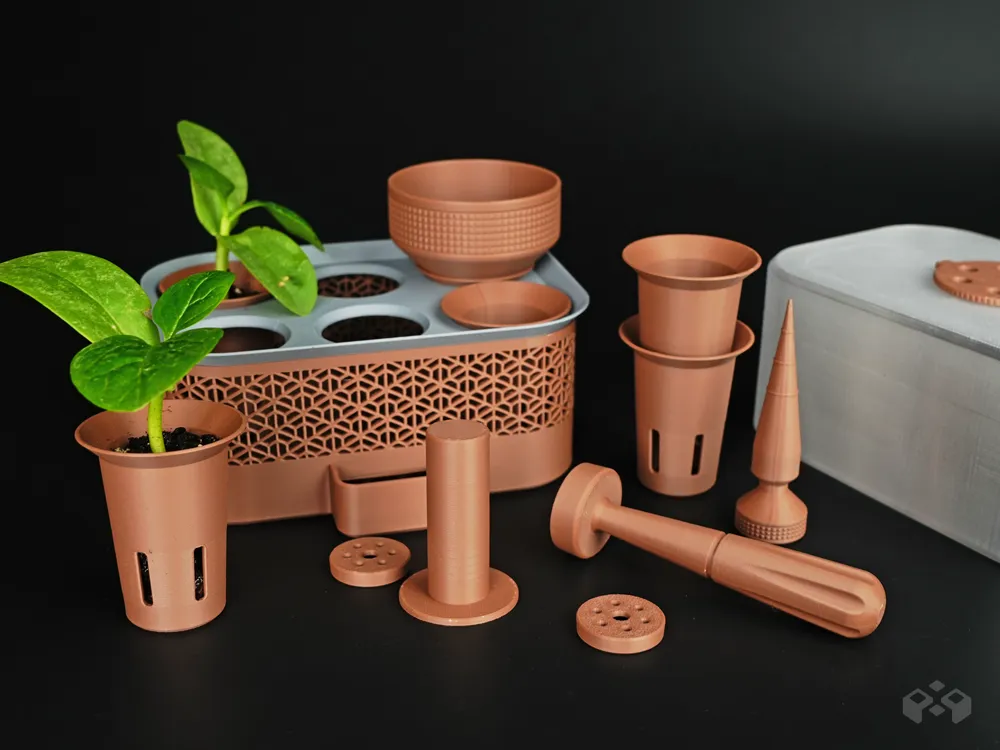 Self Watering Seed Starter with Modular Grow Kit by Meyui MakerWorld: Download Free 3D Models