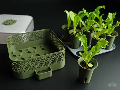 Self Watering Seed Starter with Modular Grow Kit by Meyui MakerWorld: Download Free 3D Models