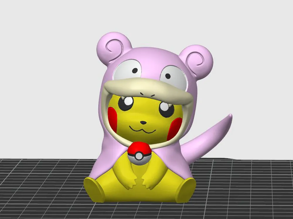 Pikachu Slowpoke Cosplay Remixed by Bluebox - MakerWorld