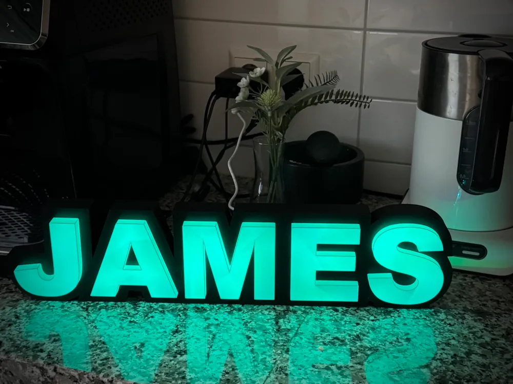 LED Lightbox James by kapoord1986 - MakerWorld