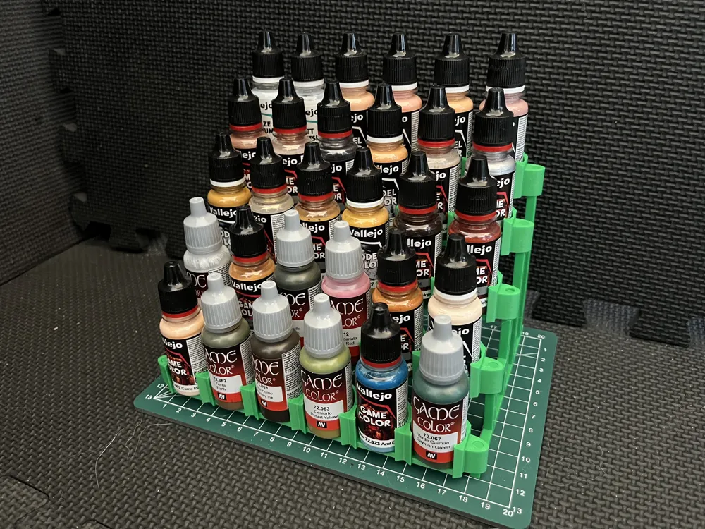 30 Bottle Vallejo Paint Rack with Low Hex Thrones by Practiprint ...