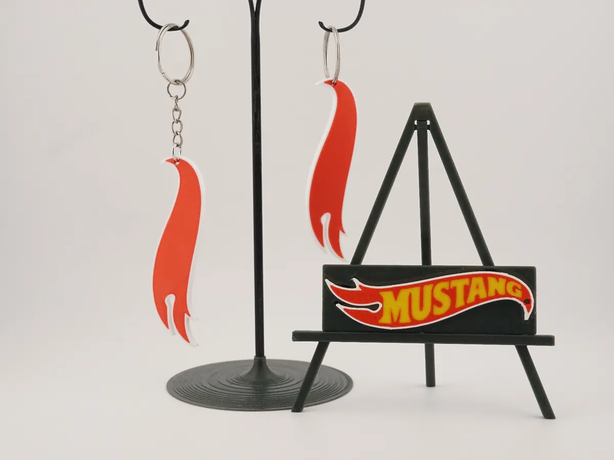 Mustang Keychain - Free 3D Print Model - MakerWorld