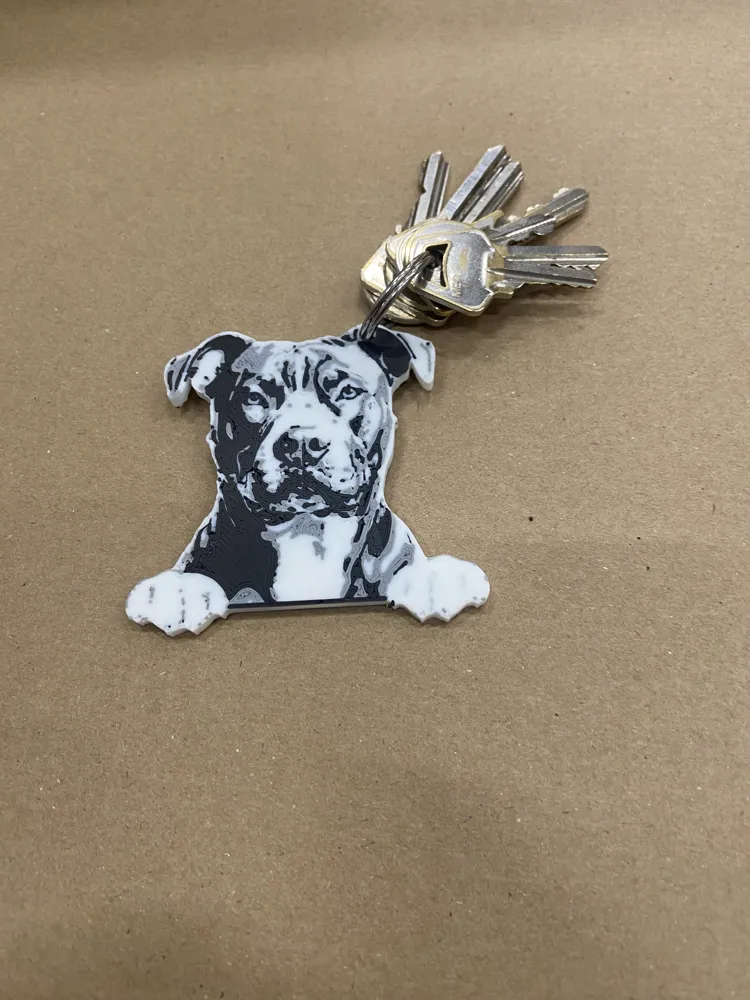 PITBULL KEYRING - Free 3D Print Model - MakerWorld