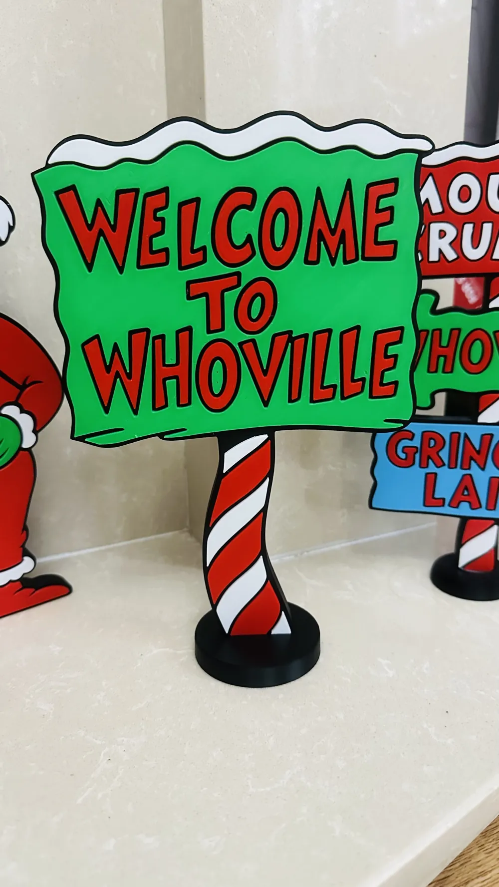 Grinch "Welcome to Whoville" Signpost by XYO MakerWorld: Download Free ...