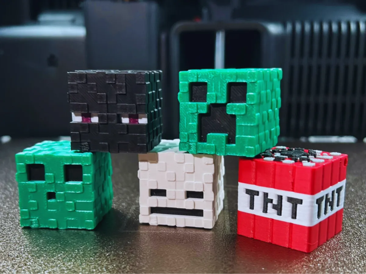 Minecraft Mini Blocks (Keychain) - Free 3D Print Model - MakerWorld