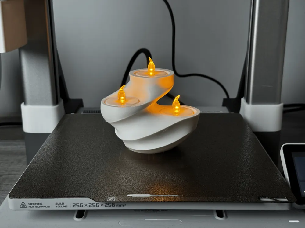 Swirl - LED tea light holder by pozsar MakerWorld: Download Free 3D Models