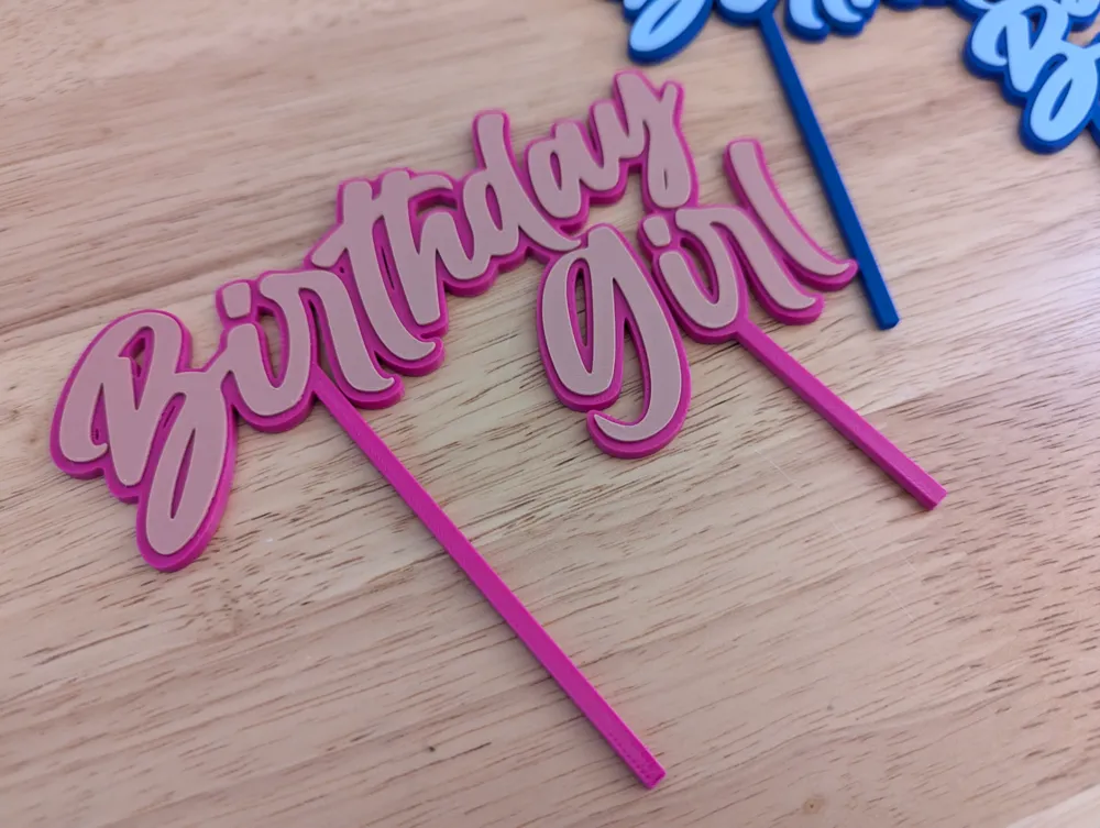 Birthday Girl Cake Topper by Miss 3DP - MakerWorld