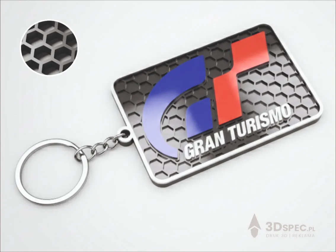 Gran Turismo logo keychain - Free 3D Print Model - MakerWorld