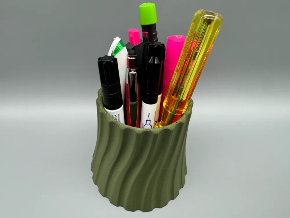 Pens, Office, Volcano-shaped Organizer by practical3D - MakerWorld