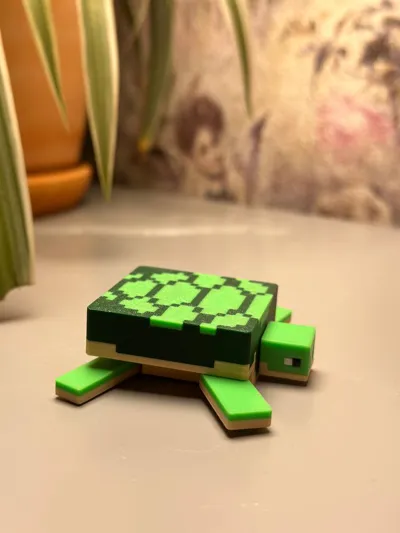 Minecraft Turtle Articulated by kirimba MakerWorld: Download Free 3D Models