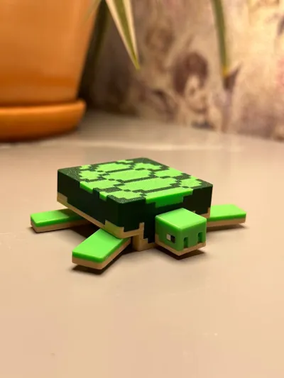 Minecraft Turtle Articulated by kirimba MakerWorld: Download Free 3D Models
