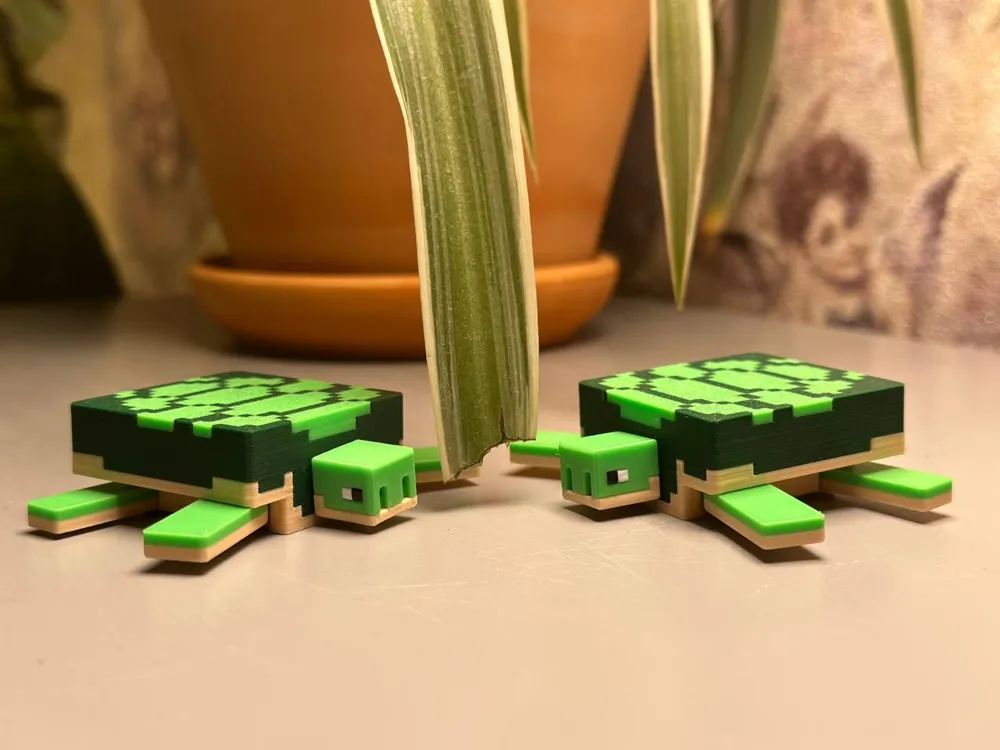 Minecraft Turtle Articulated by kirimba MakerWorld: Download Free 3D Models