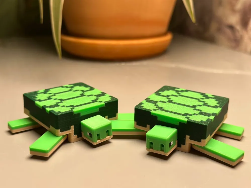 Minecraft Turtle Articulated by kirimba MakerWorld: Download Free 3D Models