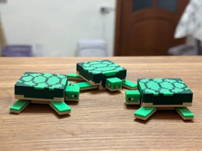 Minecraft Turtle Articulated by kirimba MakerWorld: Download Free 3D Models