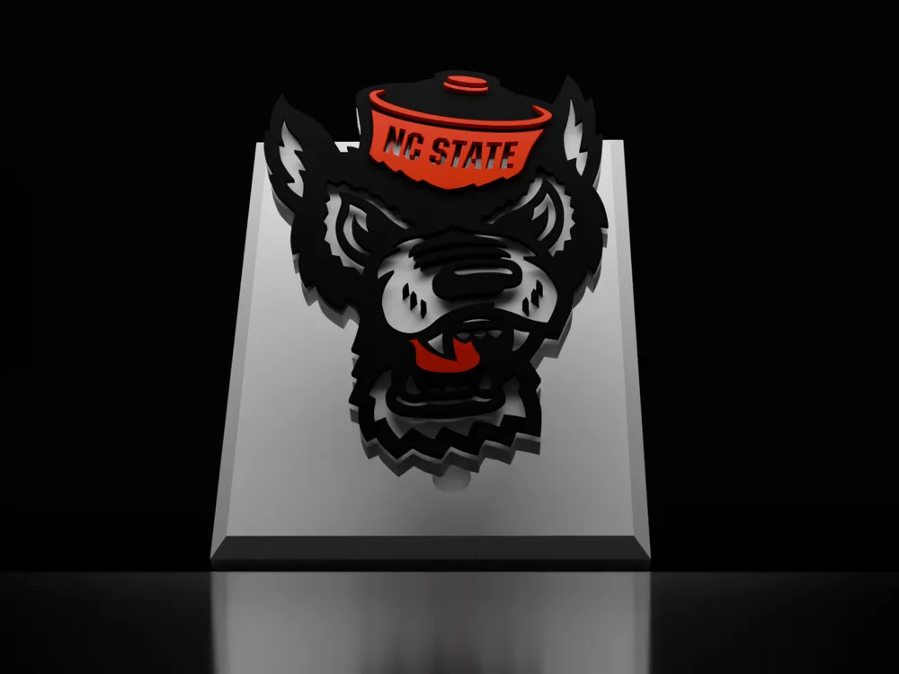 NCAA NC State Wolfpack Floating Logo Sign - Free 3D Print Model ...