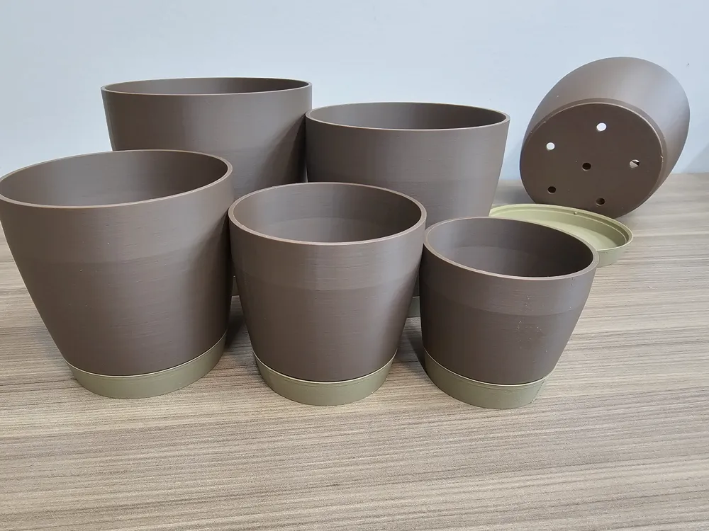 Simple planter pot with saucer (multiple size) by PhantomX MakerWorld ...