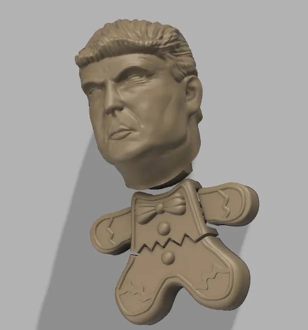 Trump, an articulated gingerbread man, Christmas gingerbread man by ...