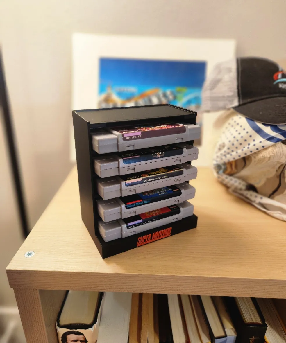 SNES Game Holder-Extended Base Remixed by SnipinSnit - MakerWorld