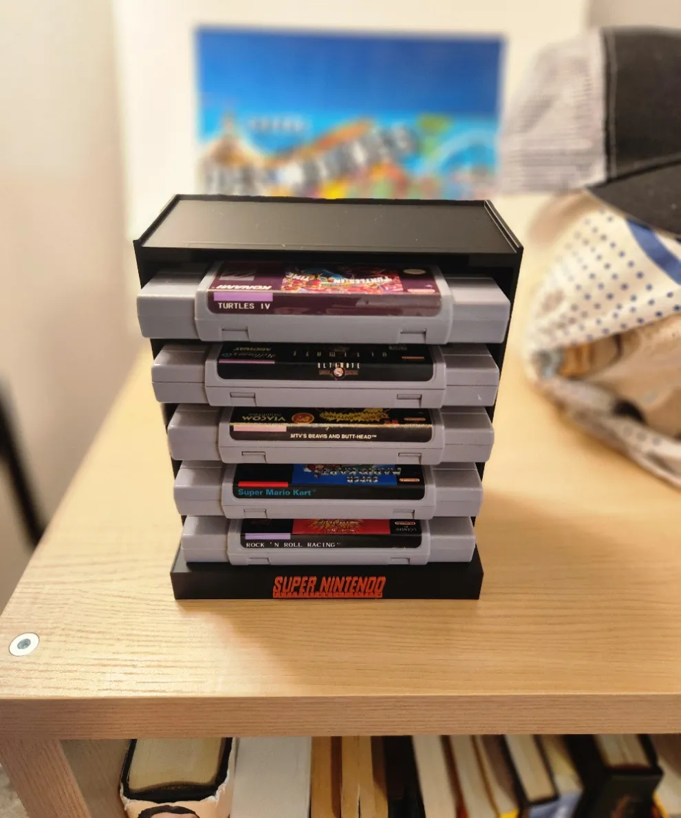 SNES Game Holder-Extended Base Remixed by SnipinSnit - MakerWorld