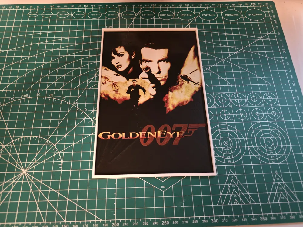 GoldenEye 007 Game Poster - Hueforge Art - Free 3D Print Model - MakerWorld