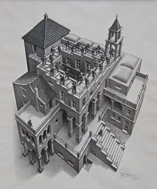 Escher / Ascending and Descending HueForge by Yaprak MakerWorld ...
